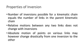 MECHANISMS AND ITS INVERSION OF MACHINES | PPT