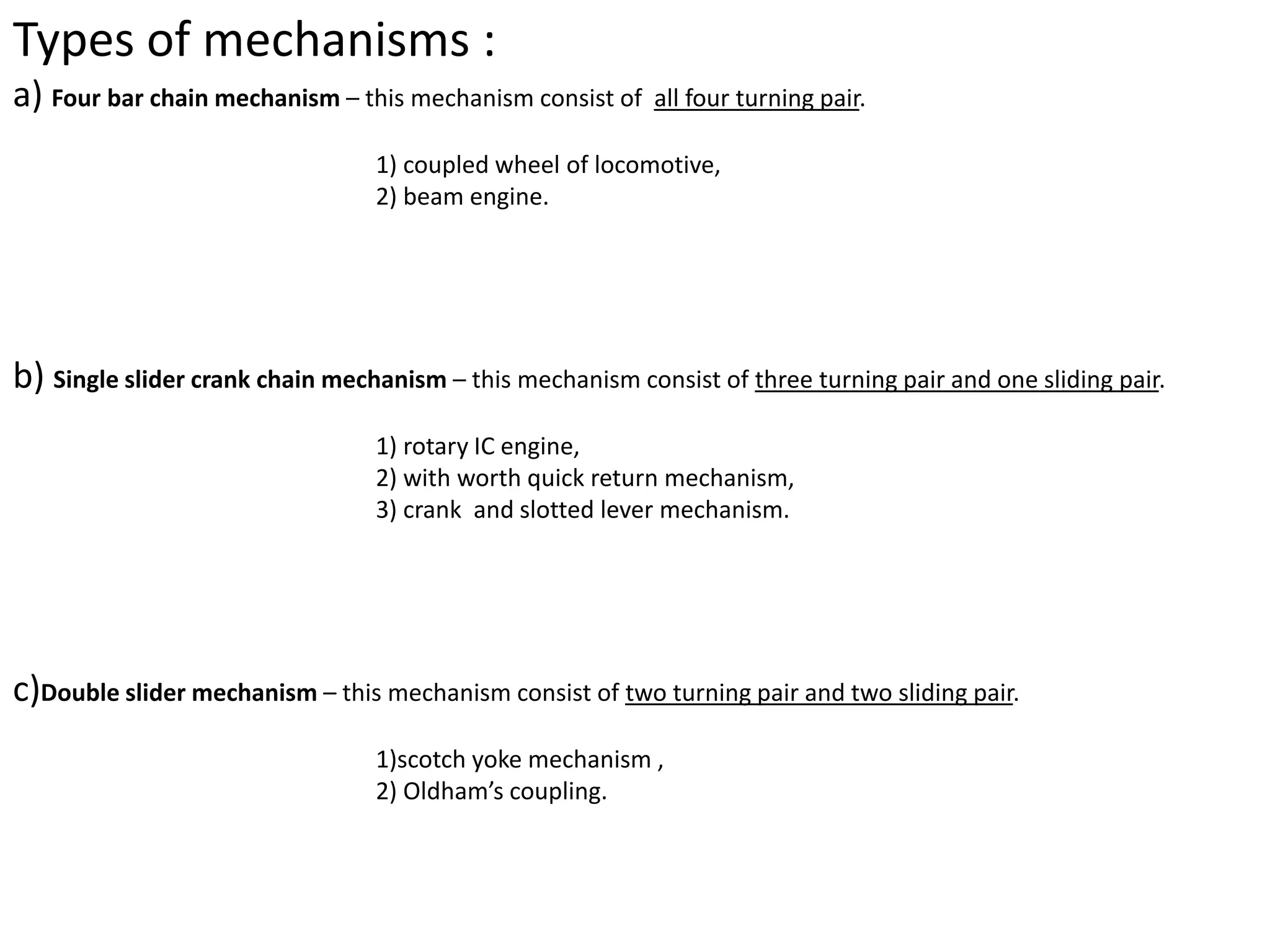 Inversions of mechanisms