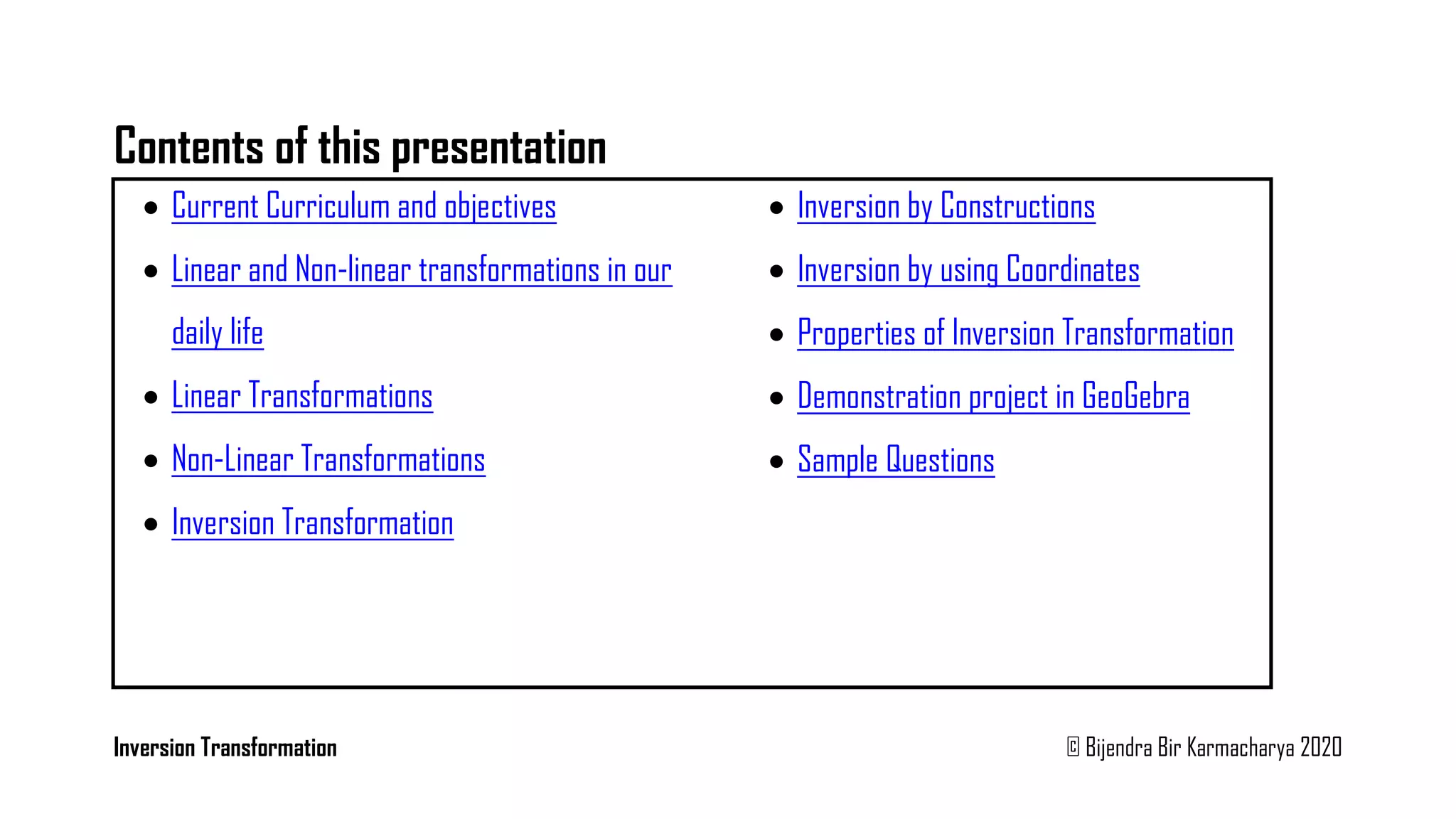 Inversion transformation slide | PDF