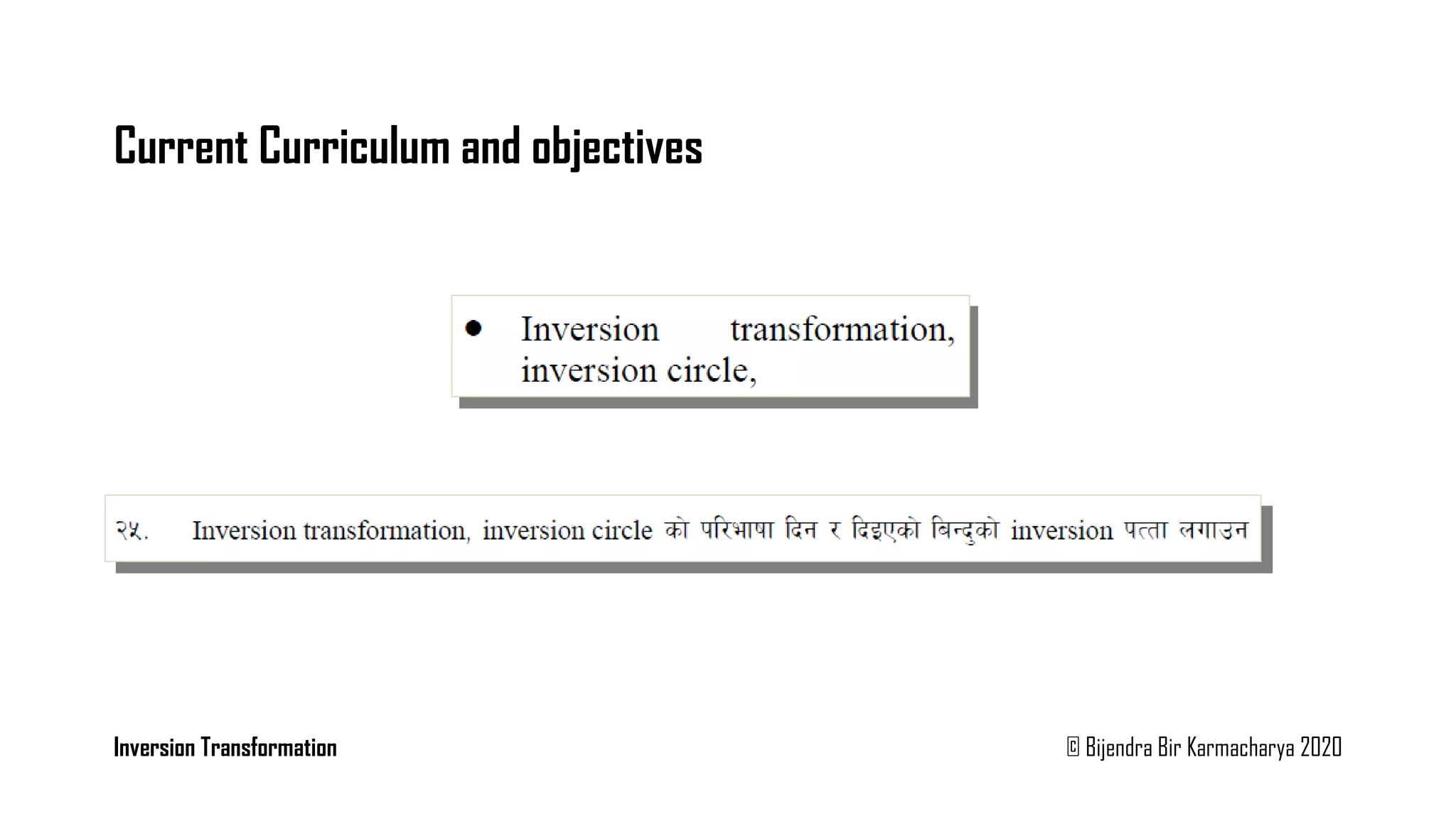 Inversion transformation slide | PDF
