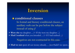 Inversion with conditionals | PPT