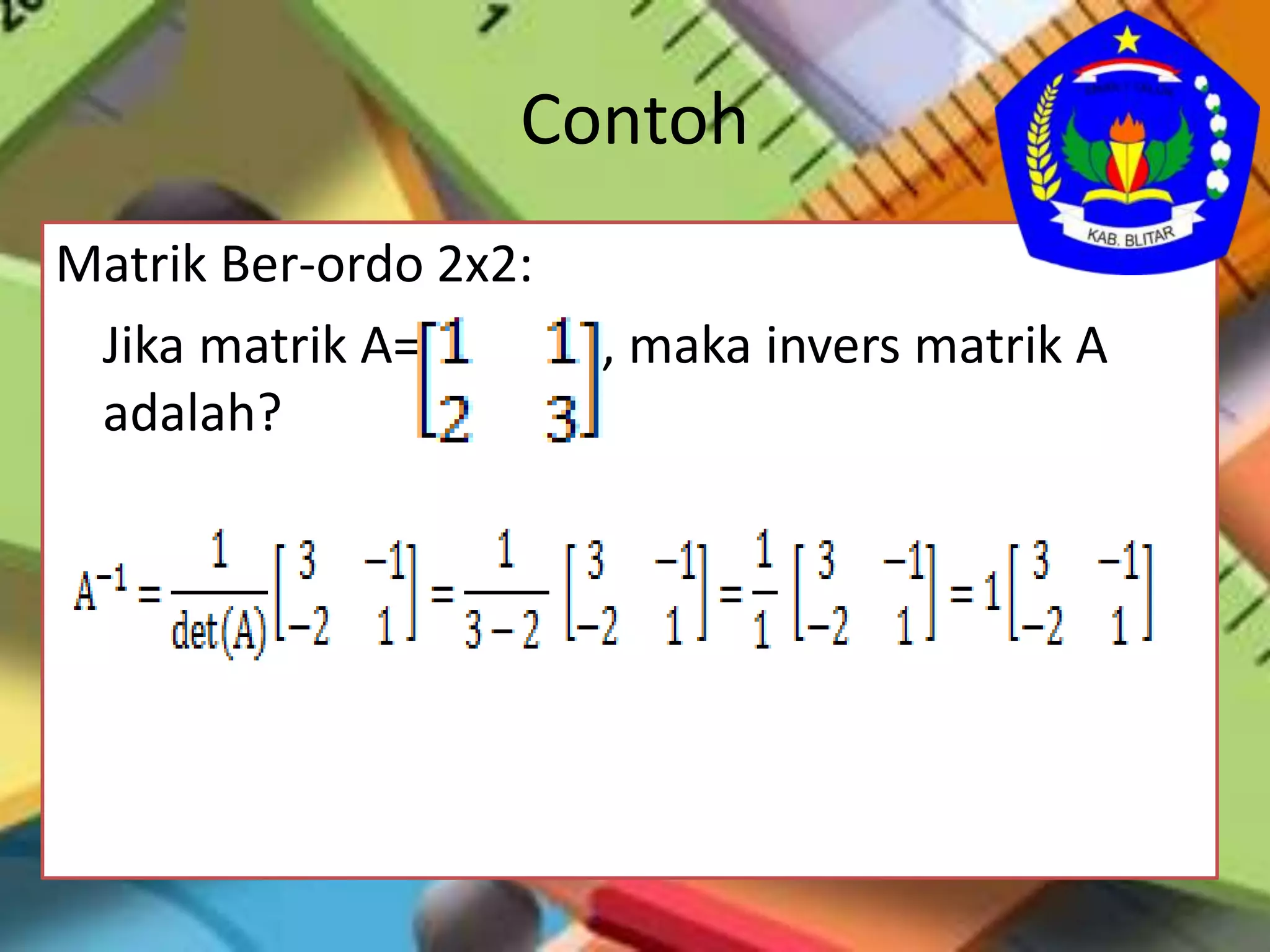 Invers matriks | PPTX