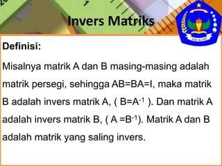 Invers matriks | PPTX