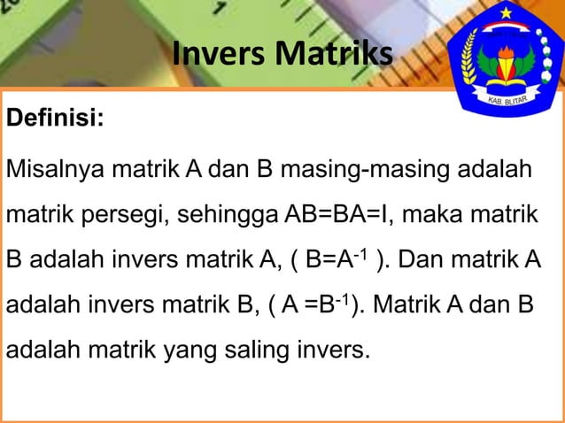 Invers matriks | PPTX