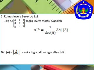 Invers matriks | PPTX