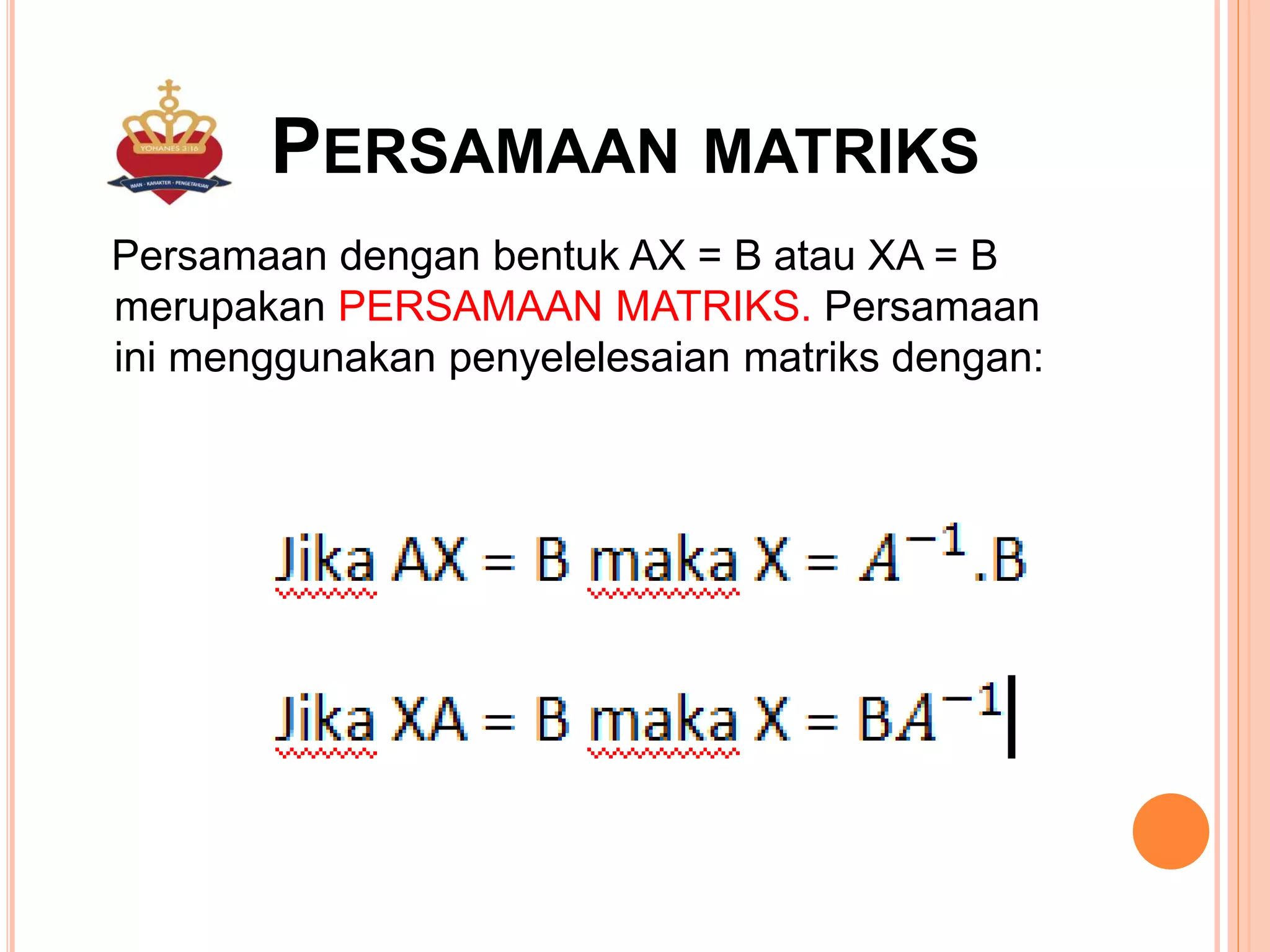 Invers matriks | PPT