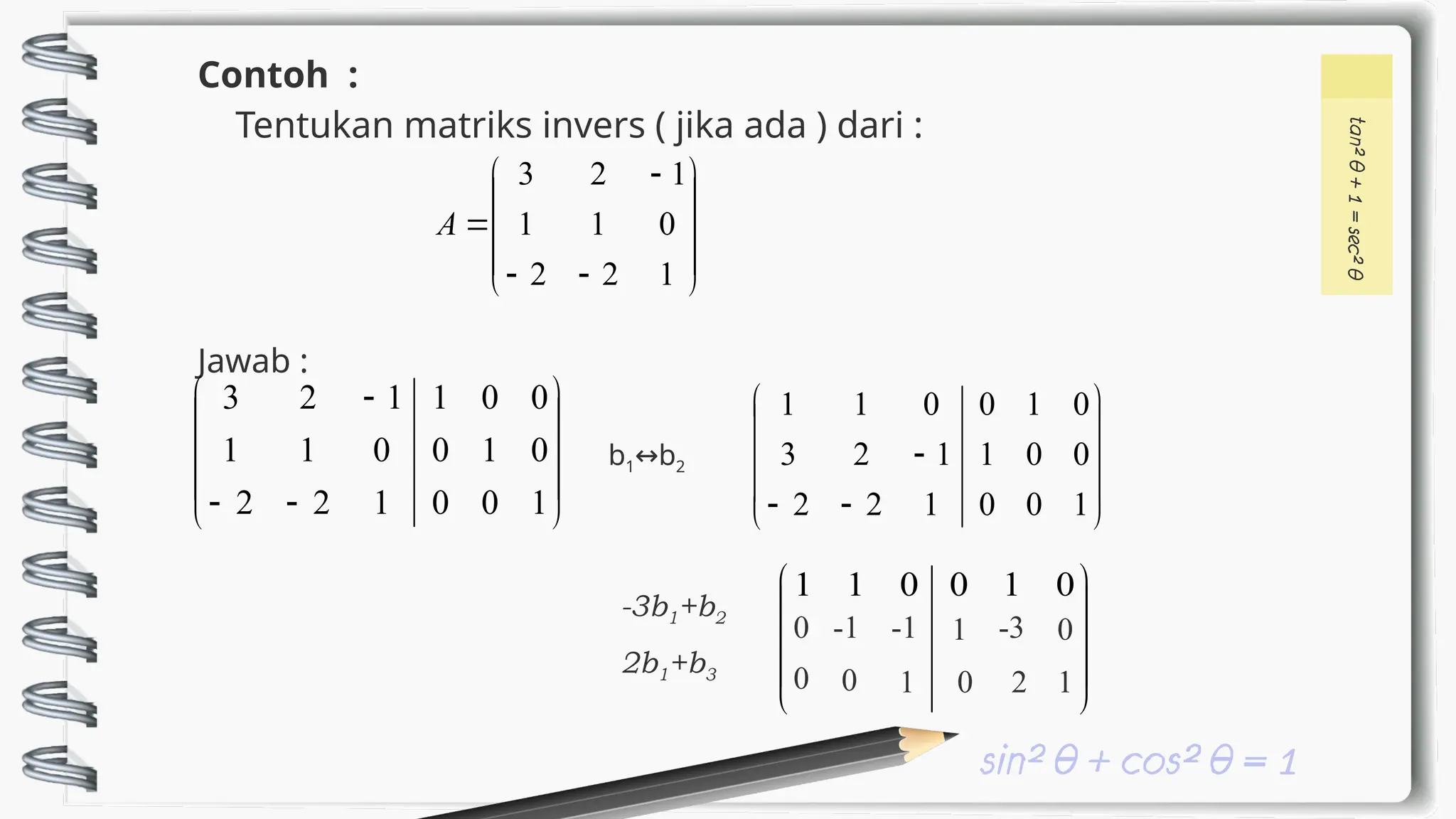 INVERS MATRIKS (cara menentukan invers matriks) | PPT | Free Download