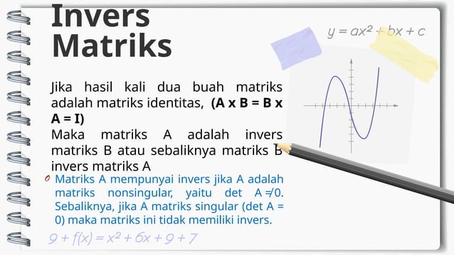 INVERS MATRIKS (cara menentukan invers matriks) | PPT