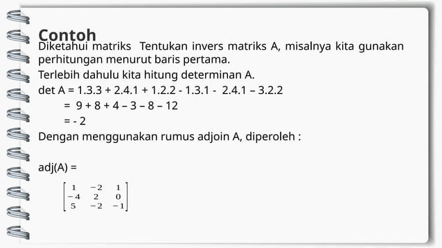 INVERS MATRIKS (cara menentukan invers matriks) | PPT