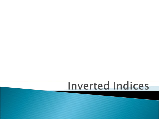 Inverted index | PPT