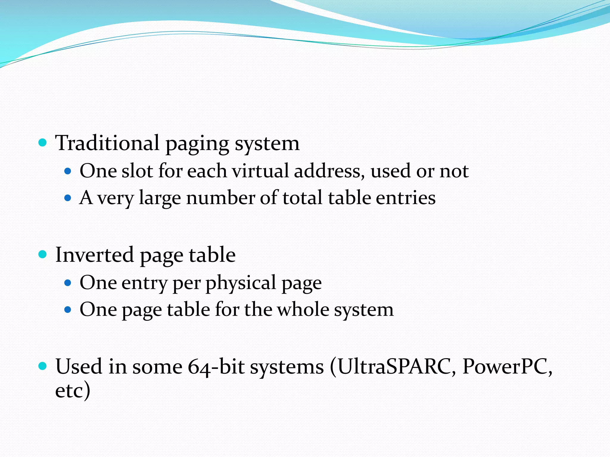 Inverted page tables basic | PPTX