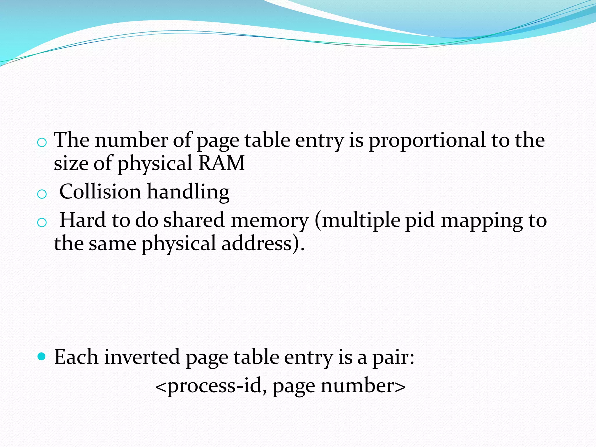 Inverted page tables basic | PPTX
