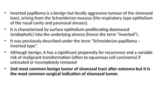 inverted papilloma powerpoint presentation | PPTX