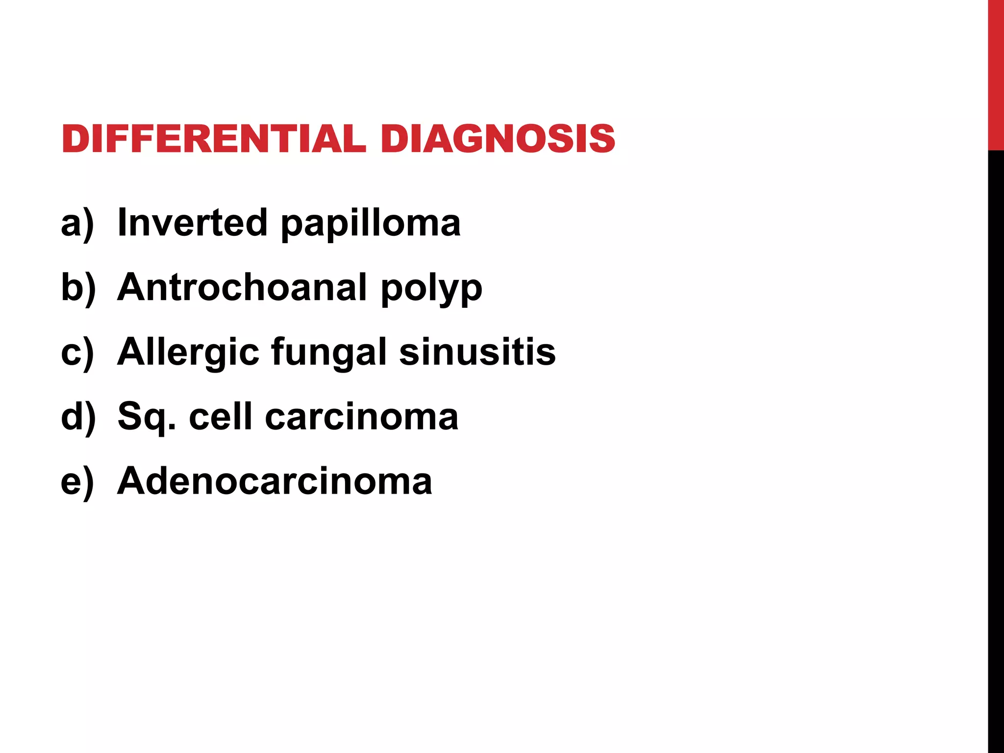 Inverted papilloma of nose | PPTX