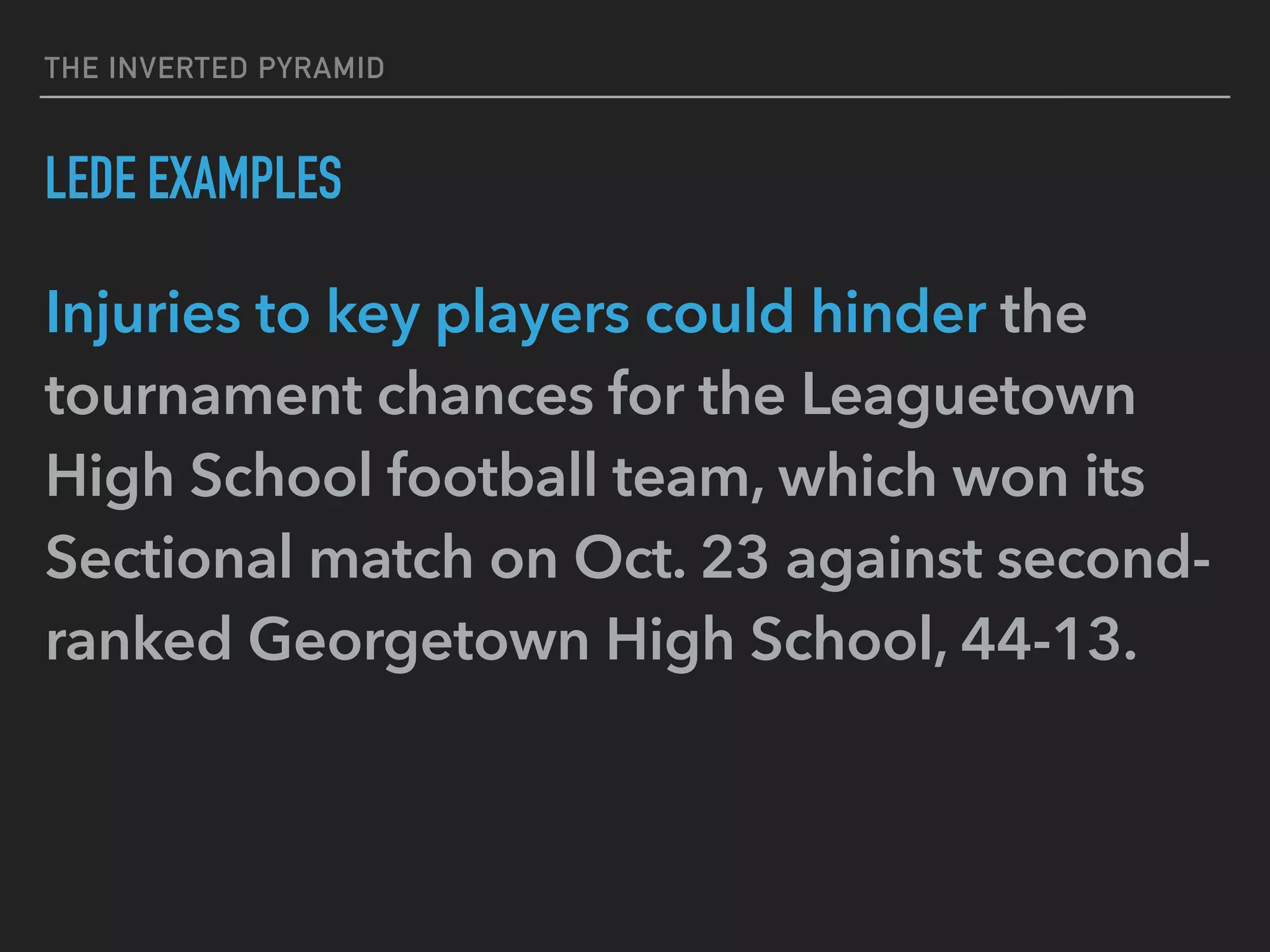 Inverted pyramid writing | PDF