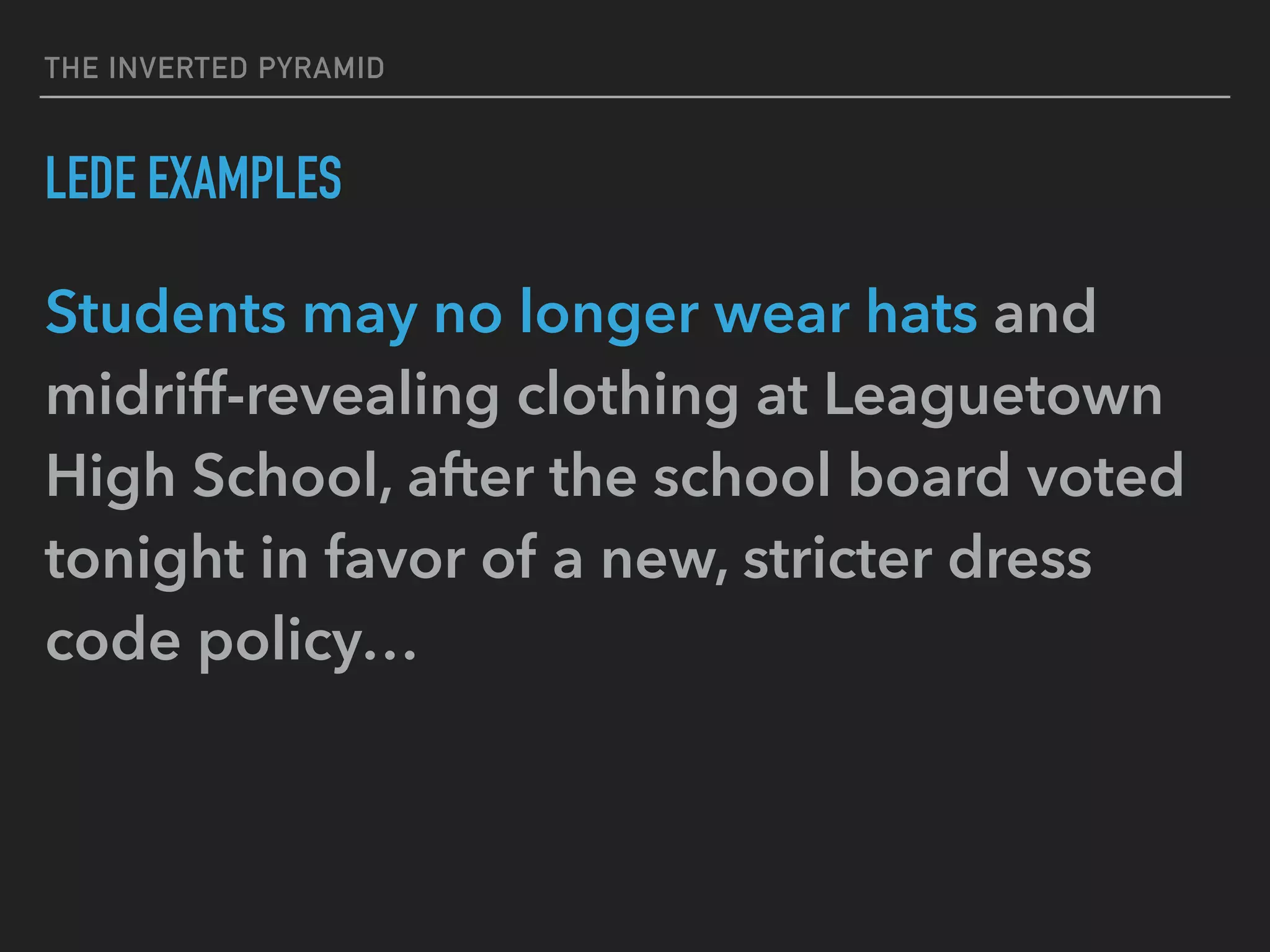 Inverted pyramid writing | PDF