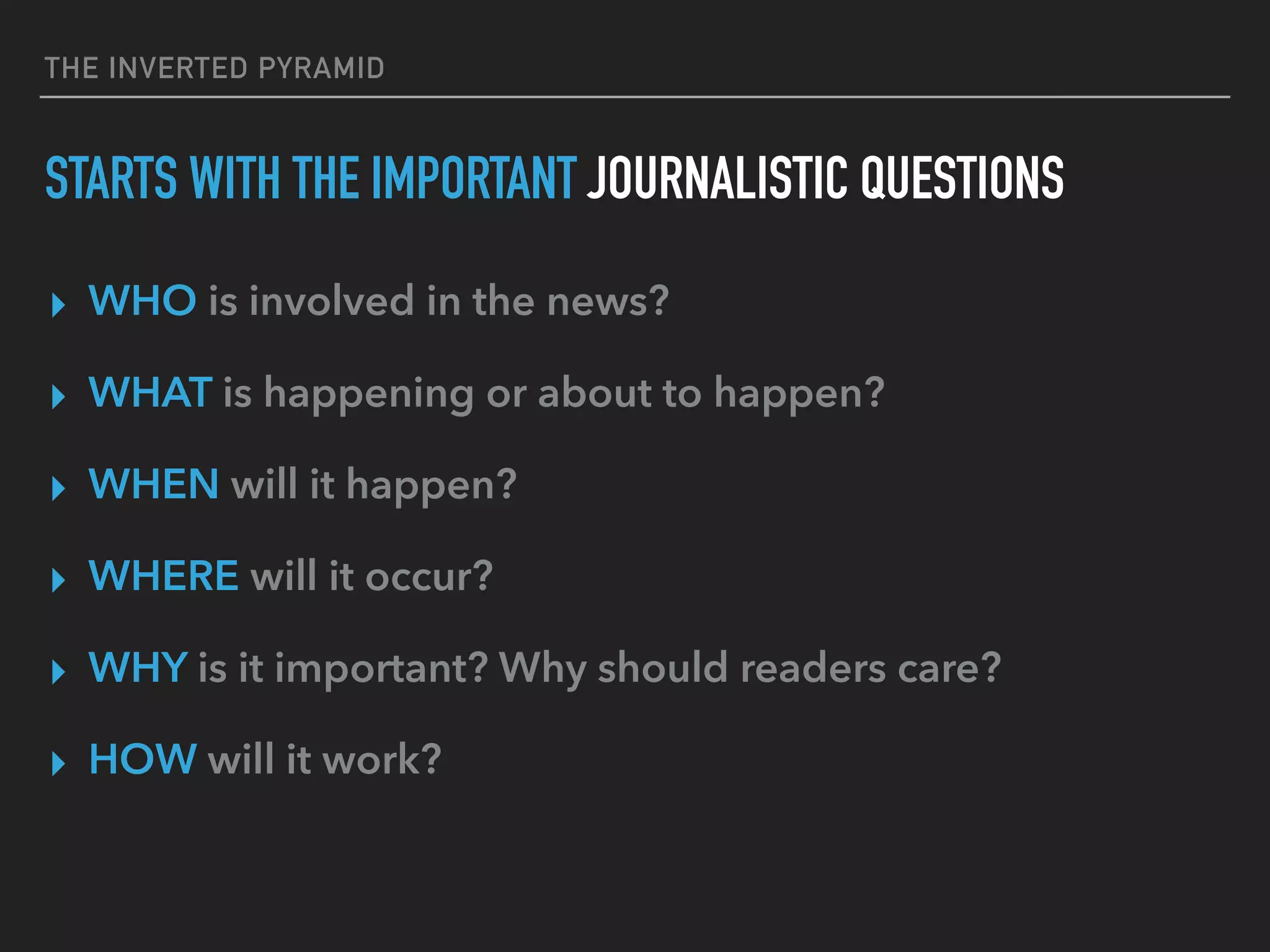 Inverted pyramid writing | PDF