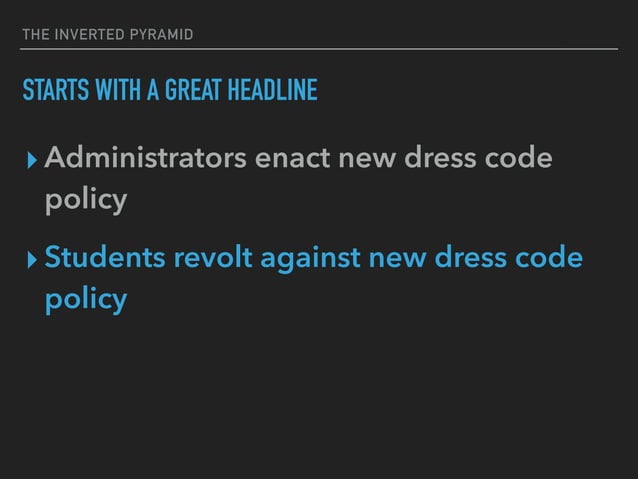 Inverted pyramid writing | PDF