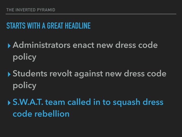 Inverted pyramid writing | PDF