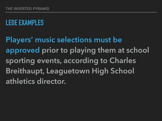 Inverted pyramid writing | PDF