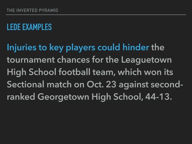 Inverted pyramid writing | PDF