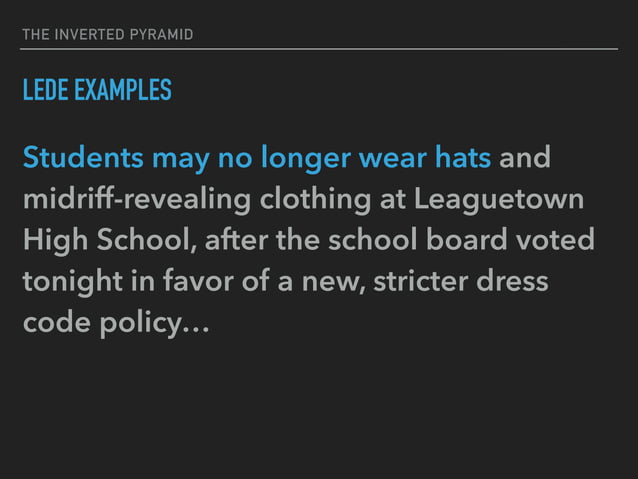 Inverted pyramid writing | PDF