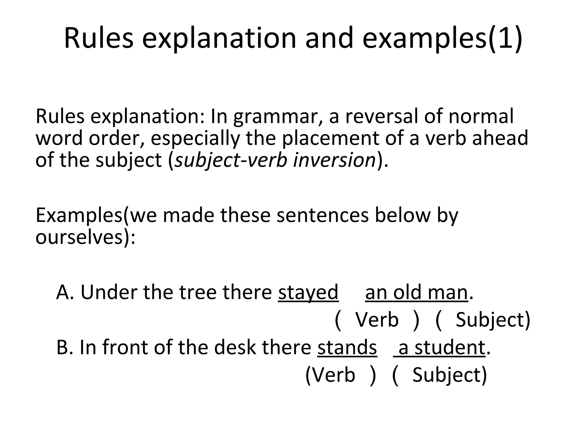 Inverted sentence | PPT