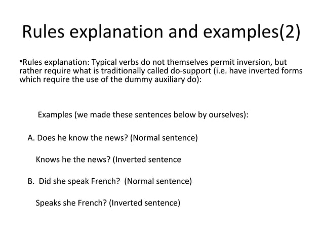 Inverted sentence | PPT