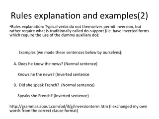 Inverted sentence | PPT