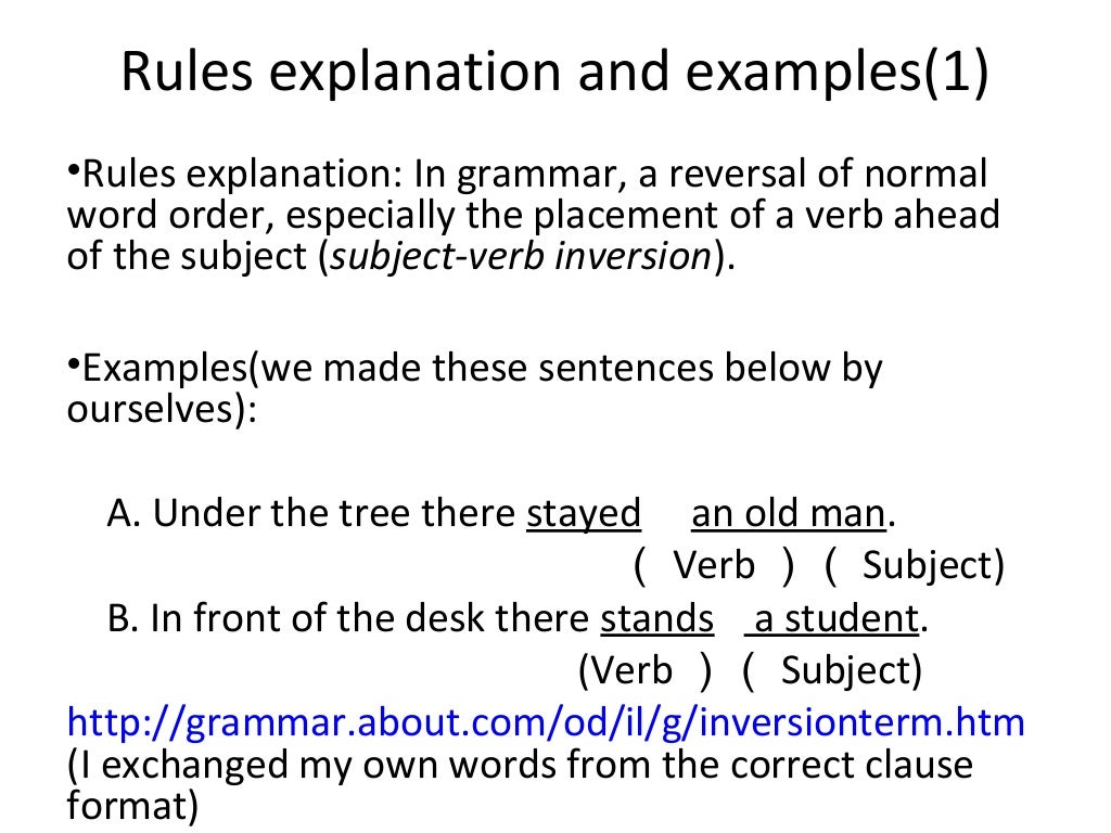 Inverted Sentence