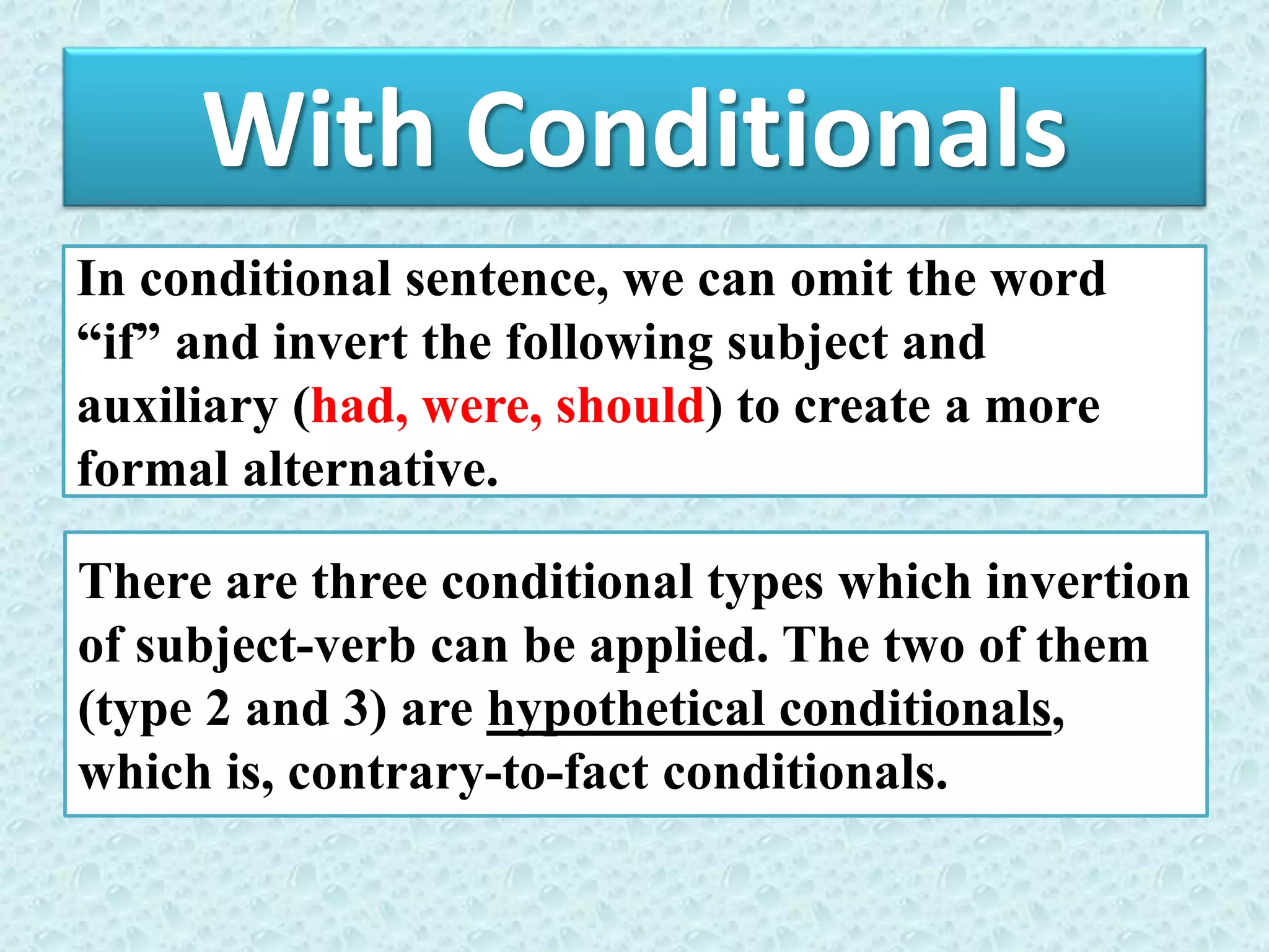 Inverted Subject-Verb | PPTX