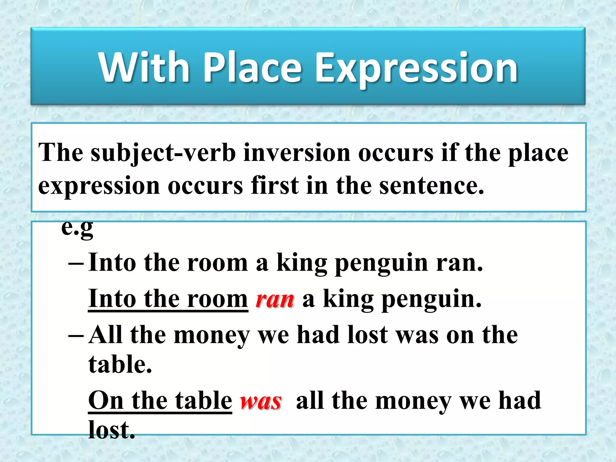 Inverted Subject-Verb | PPTX