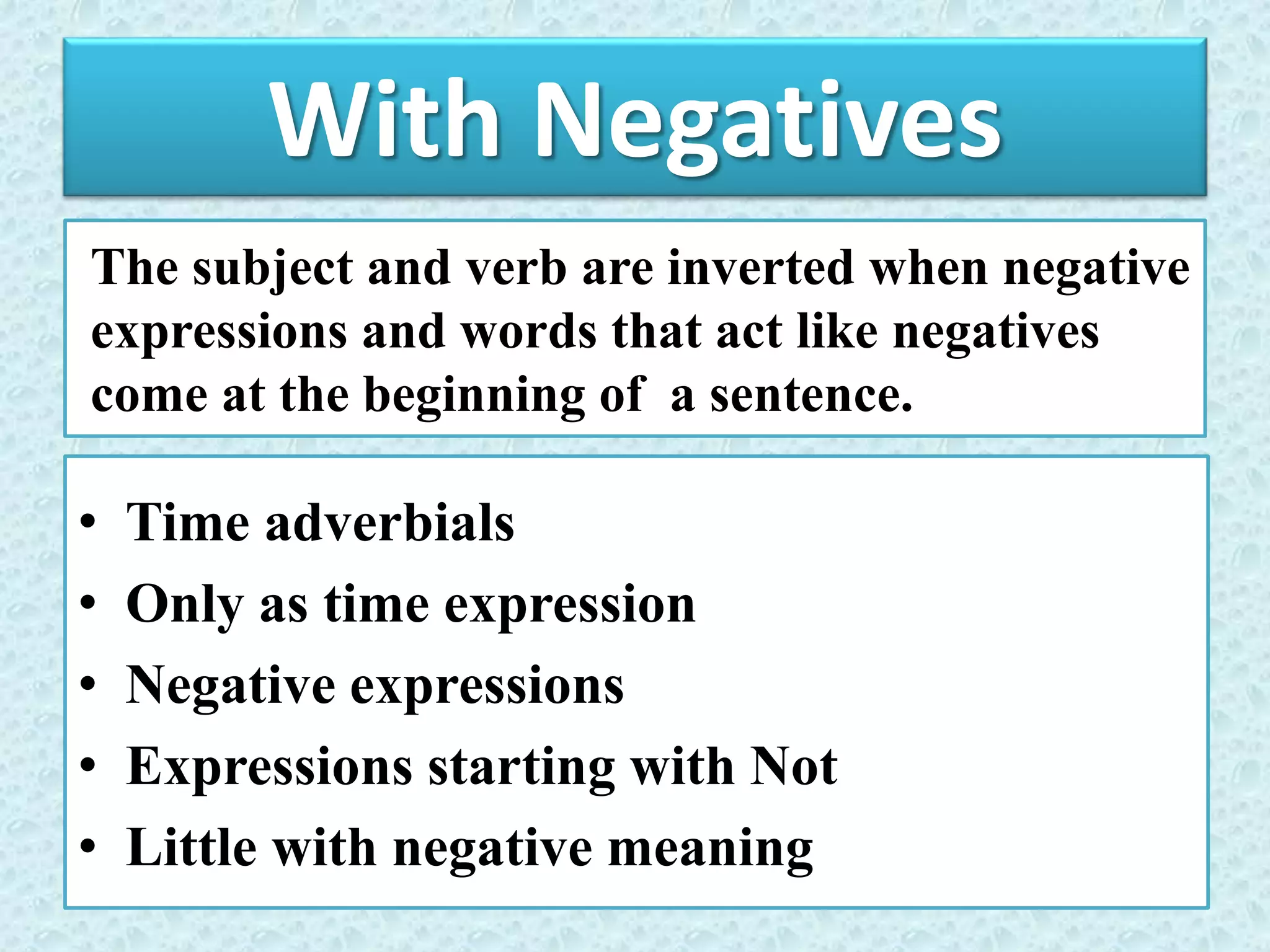Inverted Subject-Verb | PPTX