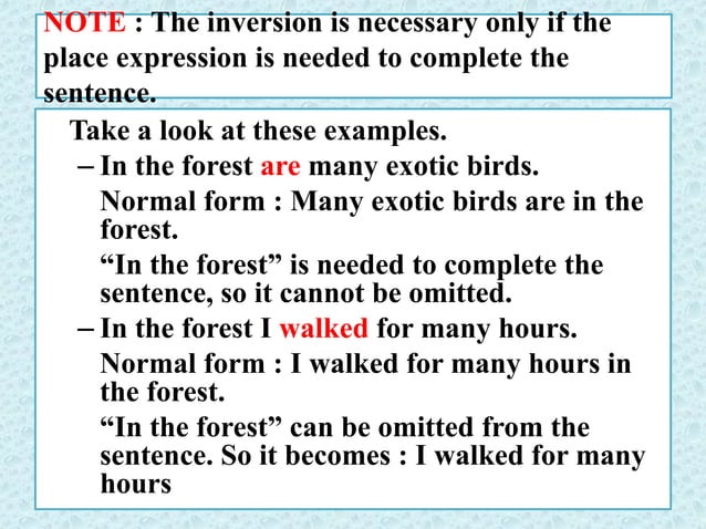 Inverted Subject-Verb | PPTX | Family and Relationships