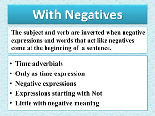 Inverted Subject-Verb | PPTX