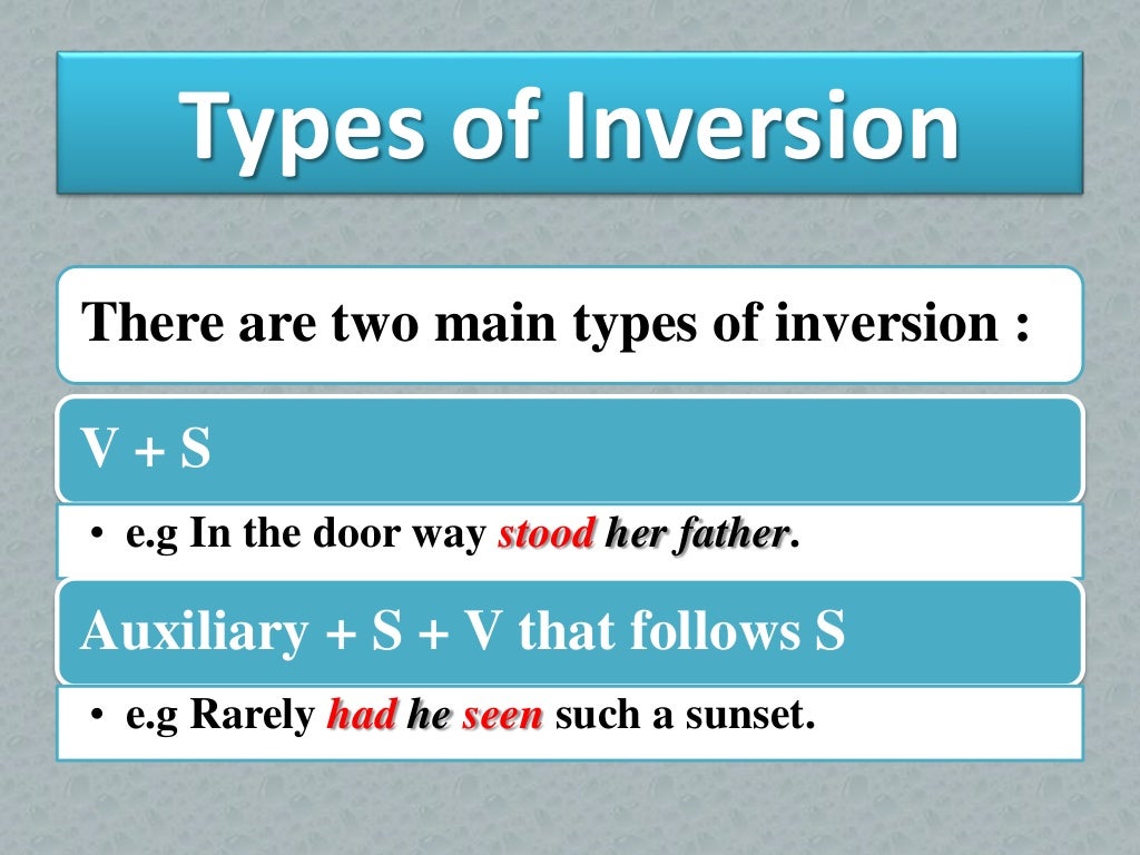 Inverted Subject Verb inverted-subject-verb