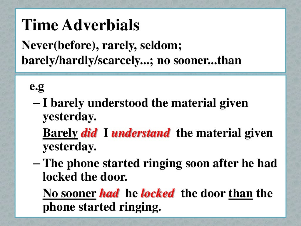 Inverted Subject-Verb