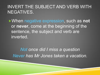 Inverted word order g10 | PPTX