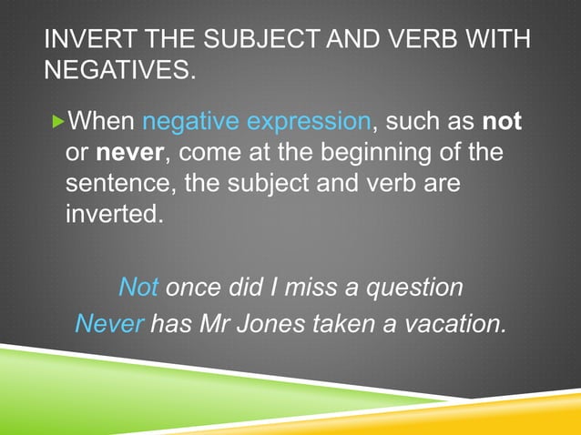 Inverted word order g10 | PPTX