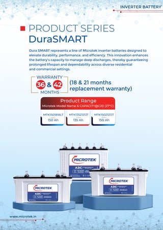 Inverter Battery E Catalogue - Microtek India | PDF
