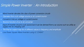 Inverter ppt | PPT
