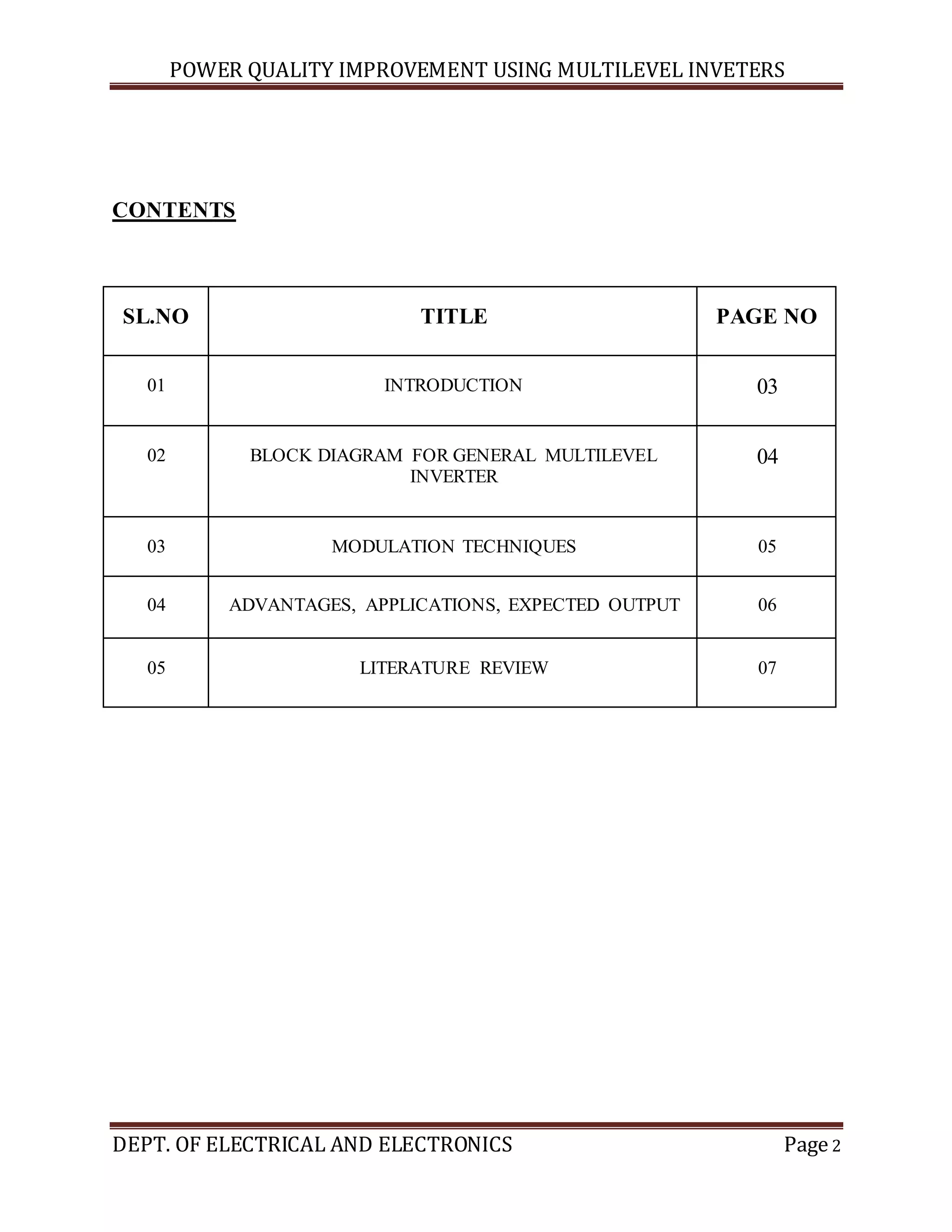 POWER QUALITY IMPROVEMENT USING MULTILEVEL INVETERS | PDF
