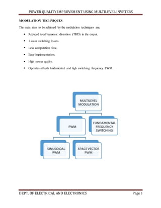POWER QUALITY IMPROVEMENT USING MULTILEVEL INVETERS | PDF