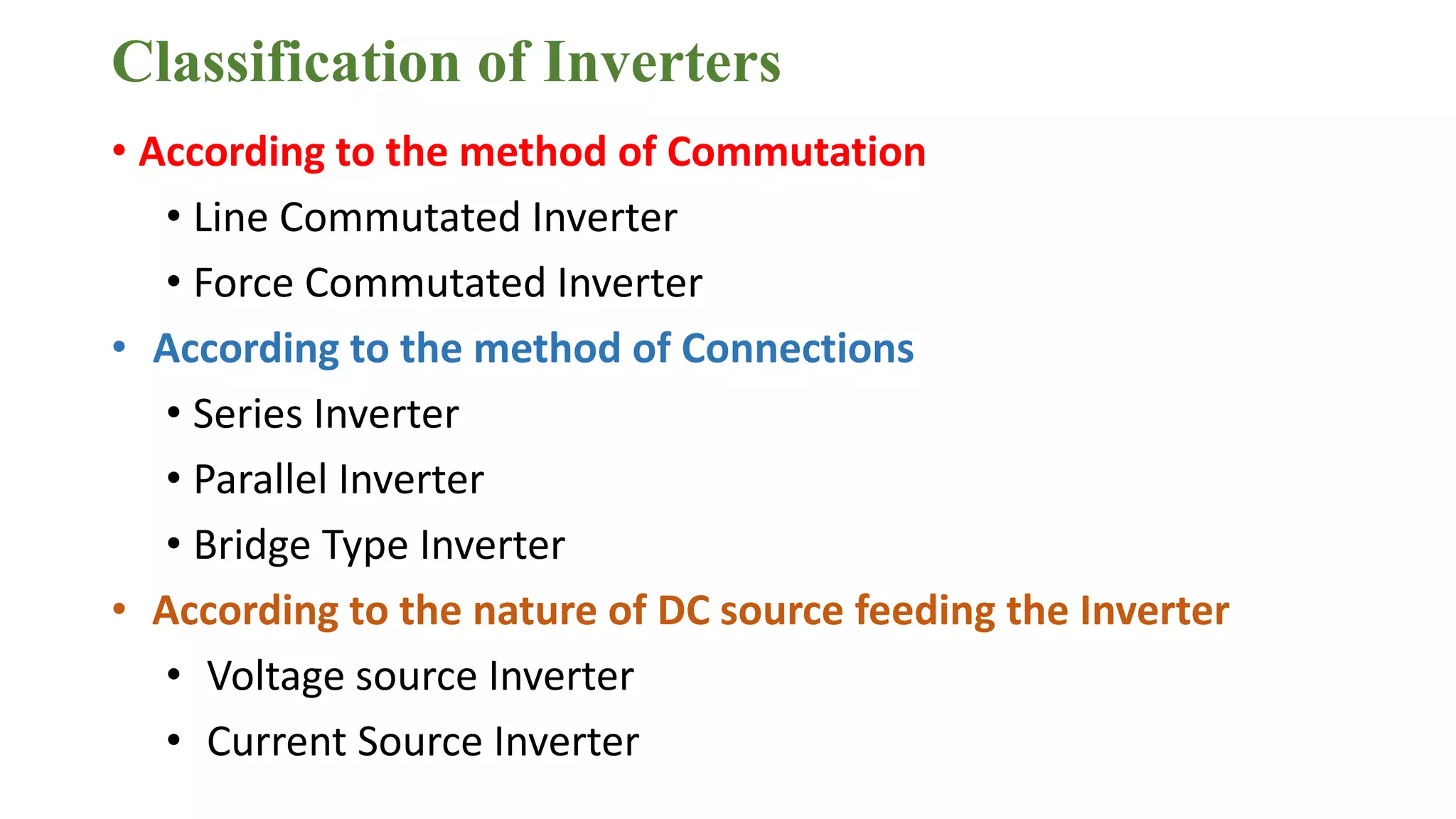 Inverters (DC-AC) | PPTX