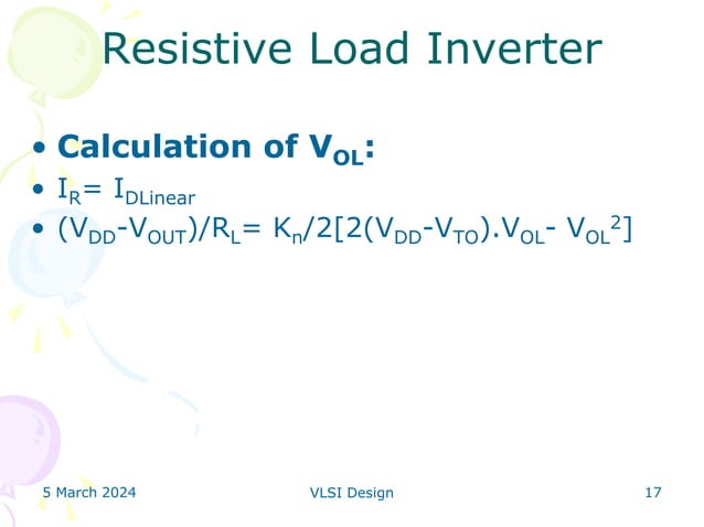 Inverters_VLSI_Design powerpoint presentation | PPT | Computer Networking | Computing