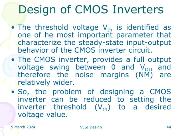 Inverters_VLSI_Design powerpoint presentation | PPT | Computer Networking | Computing