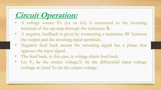 Inverting amplifier | PPTX