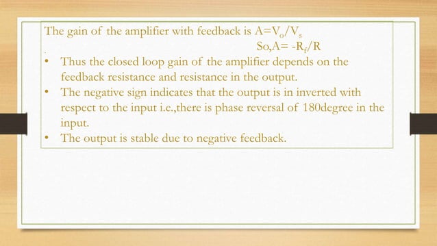 Inverting amplifier | PPTX