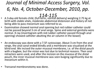 Invertogram ANORECTAL MALFORMATION ( ARM ) PRANAYA | PPTX