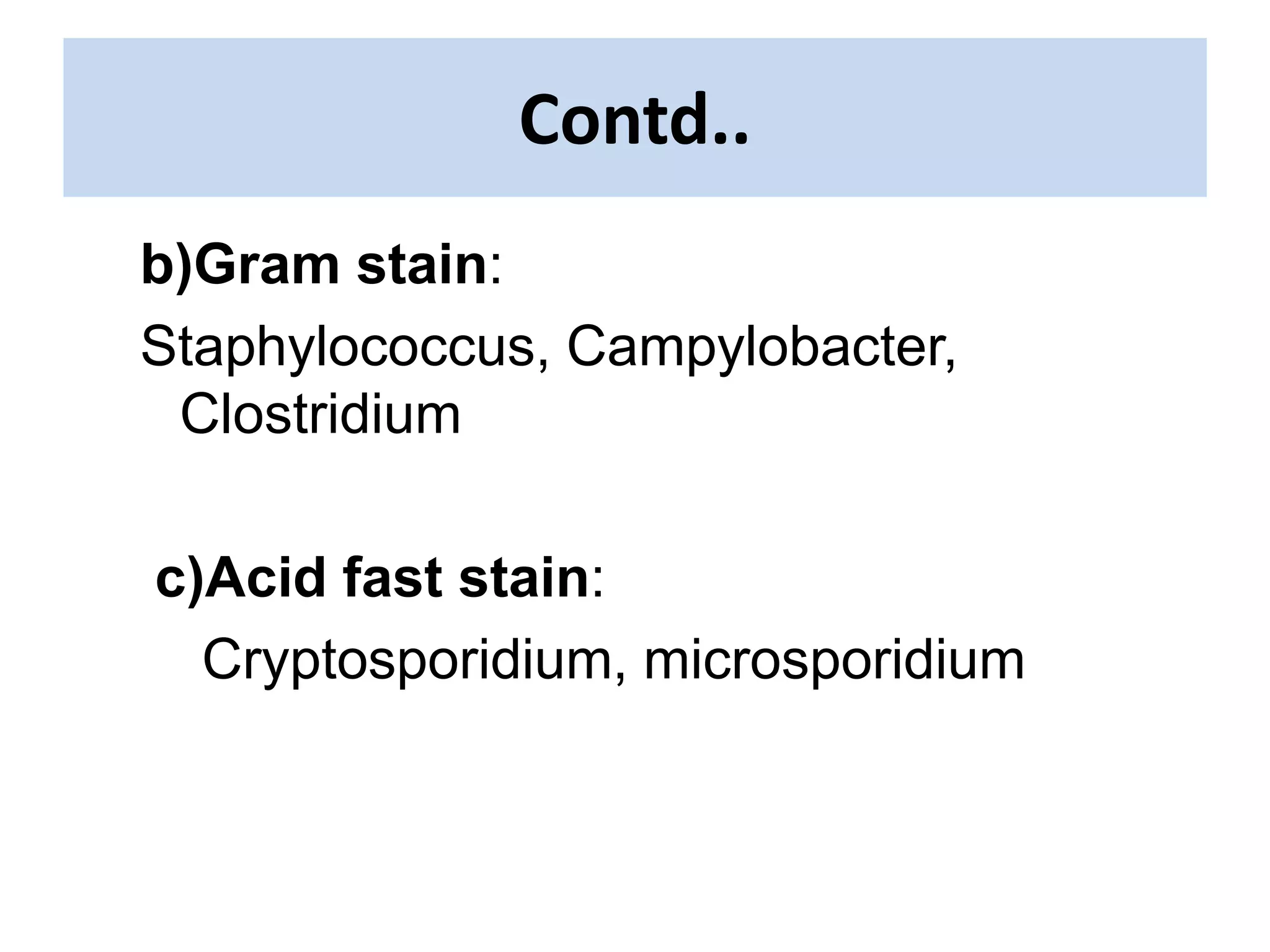 Investigation in acute gastroenteritis | PPT